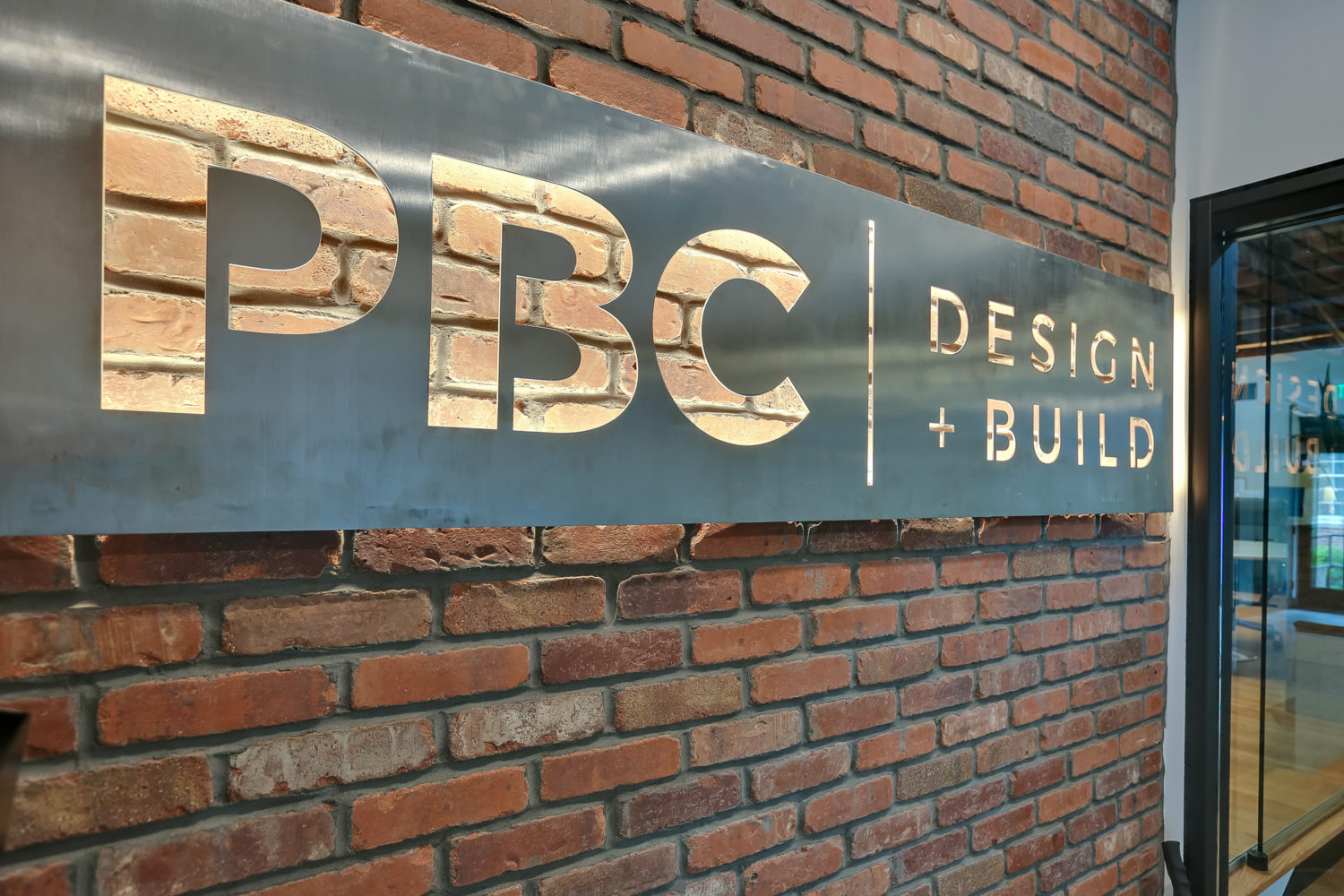 PBC Sign Closeup - PBC Design + Build